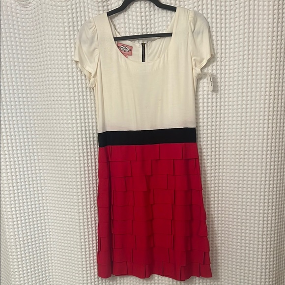 Phoebe Couture | Dresses | Phoebe Couture Cream And Black Puff Sleeve ...